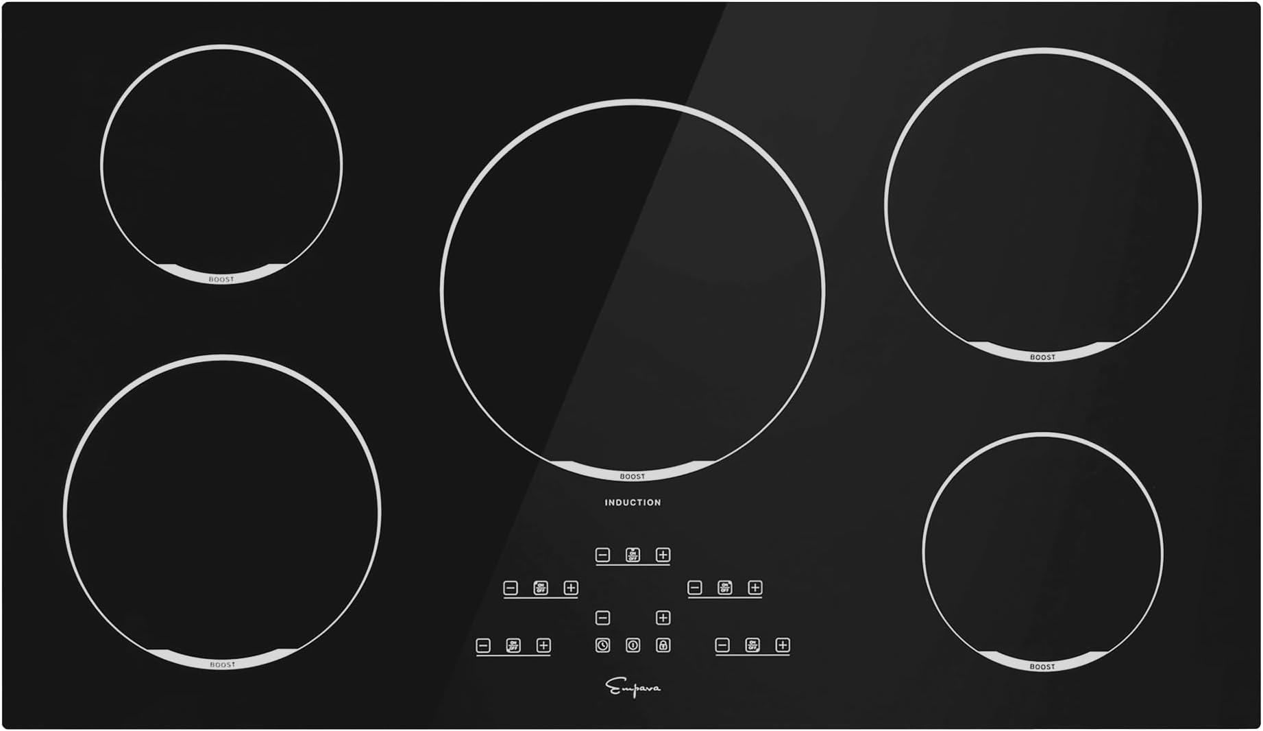Amazon.com: Empava 36 Inch Induction Hob Electric Cooktop, Flat Glass ...