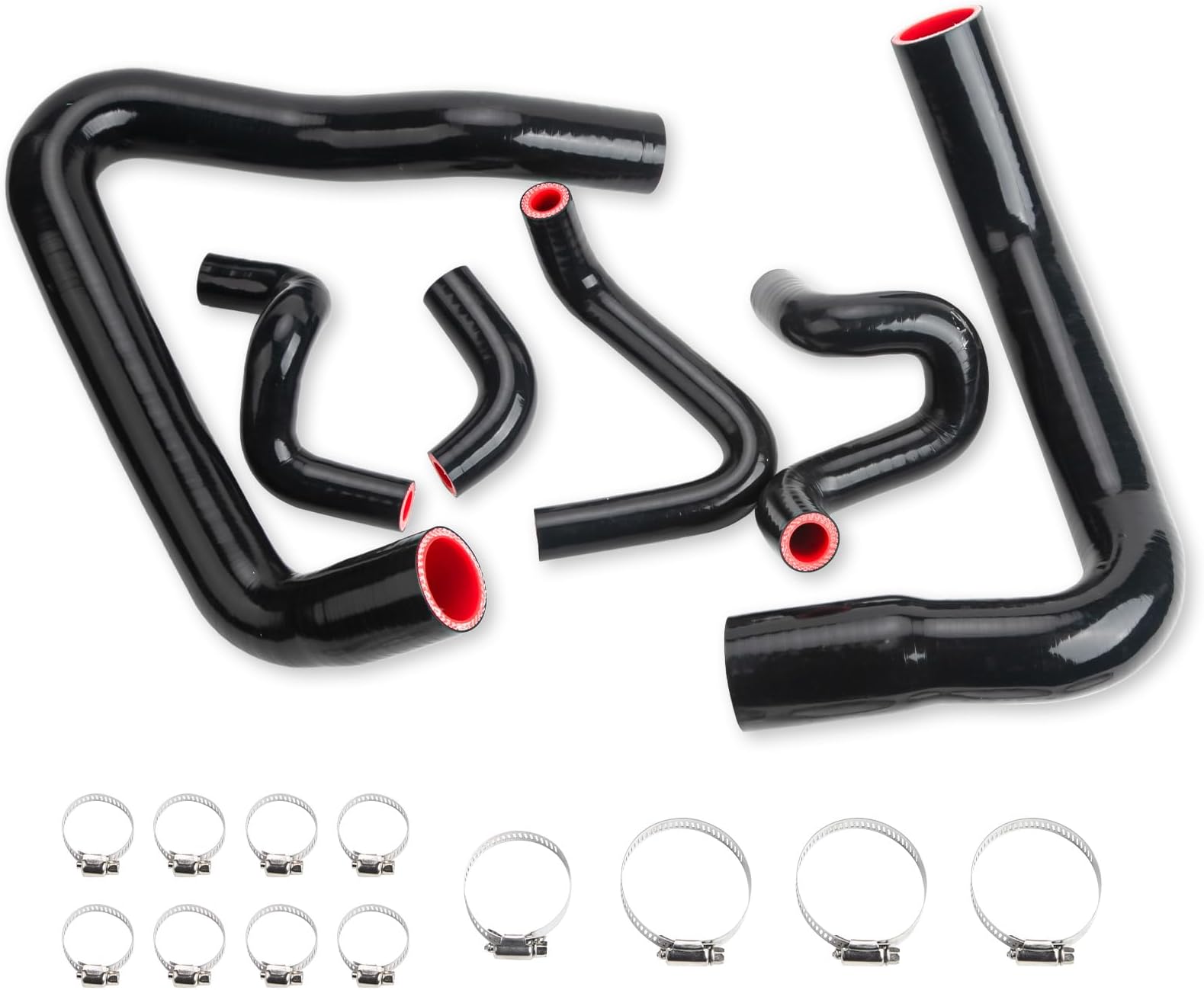 Amazon.com: G-PLUS Silicone Radiator Coolant Hose Pipe Kit Clamps ...