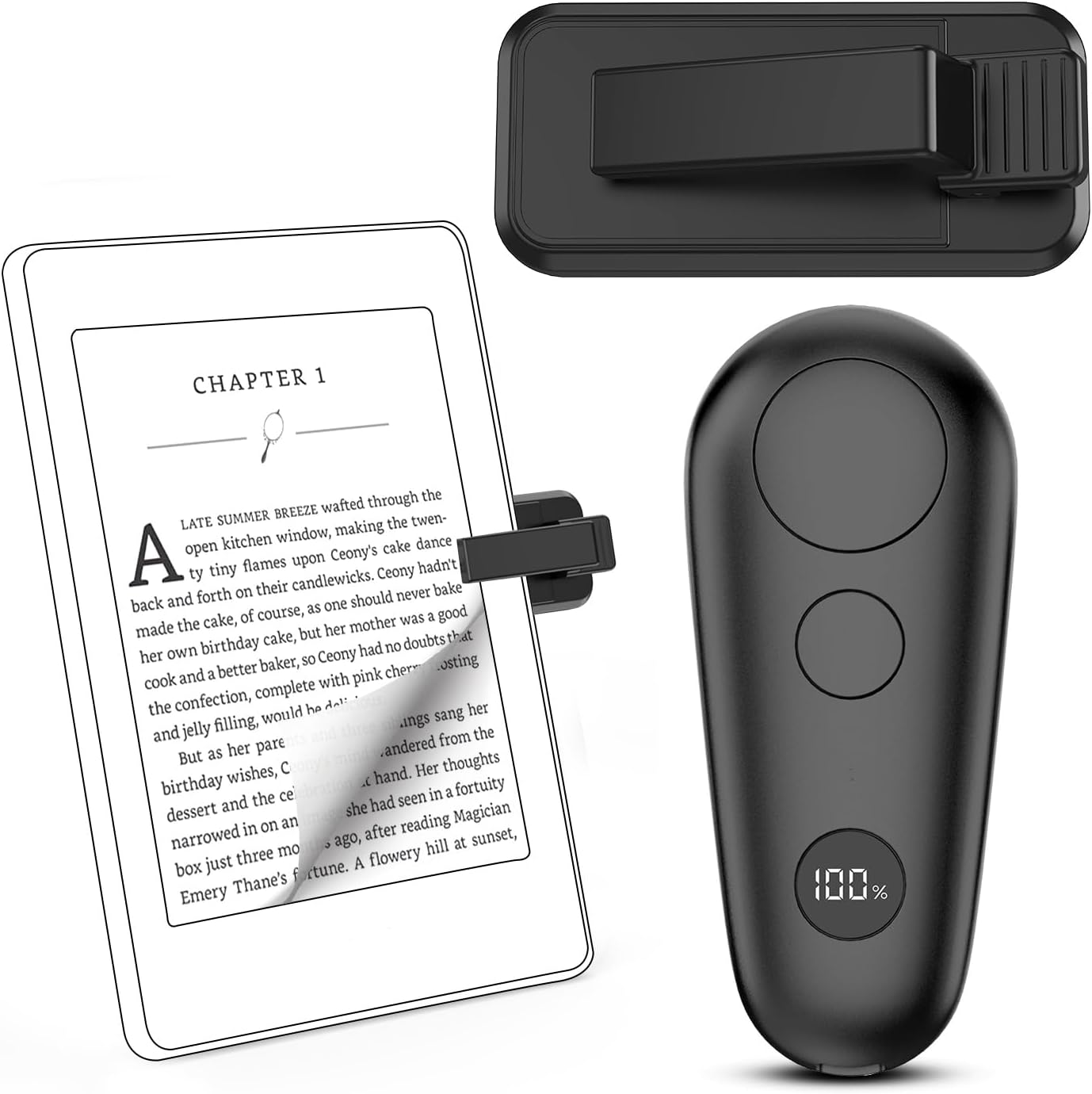 Amazon.com: GEKVIVE Remote Control Page Turner for Kindle Paperwhite Oasis Scribe eReaders, Page ...