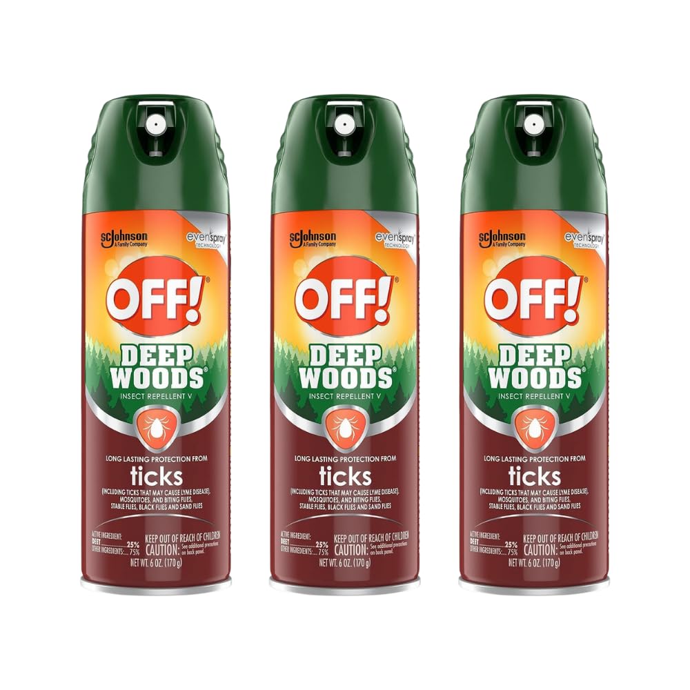 Amazon.com : OFF! Sportsmen Tick Spray Aerosol 6 Ounce (Pack of 3 ...
