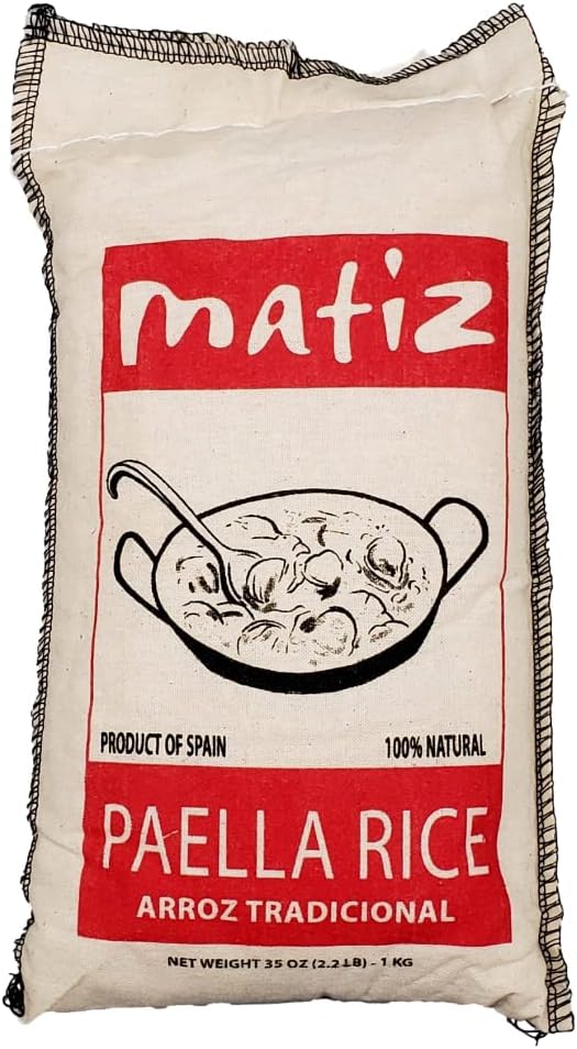 Amazon.com : Matiz Valenciano Paella Rice from Spain (2 pack - 2.2 lbs ...
