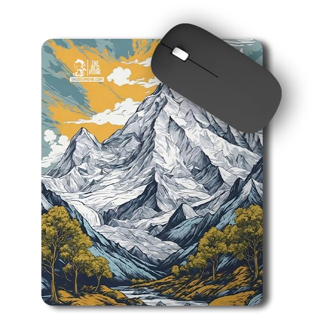 The Desi Monk Snow Mountain Mouse Pad for Gamers | Travel India Anti ...