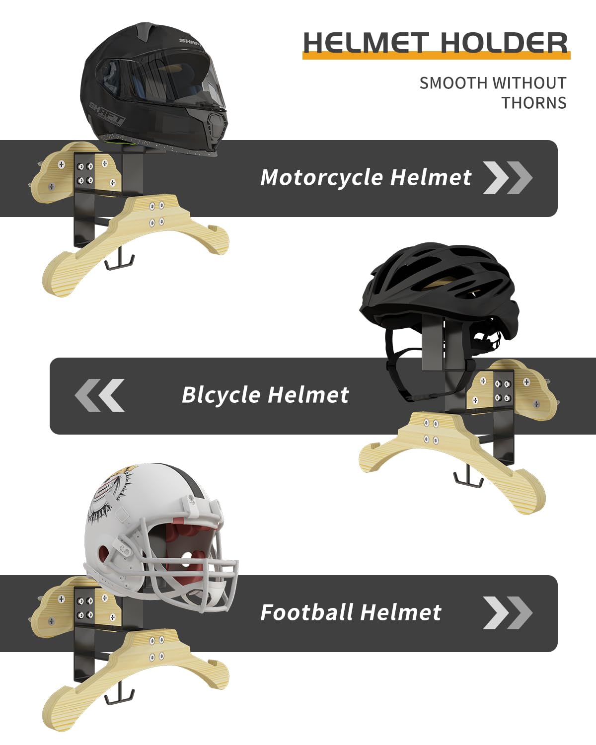 Snapklik.com : Tactical Gear Wall Mount,Wood Motorcycle Jacket Hanger ...