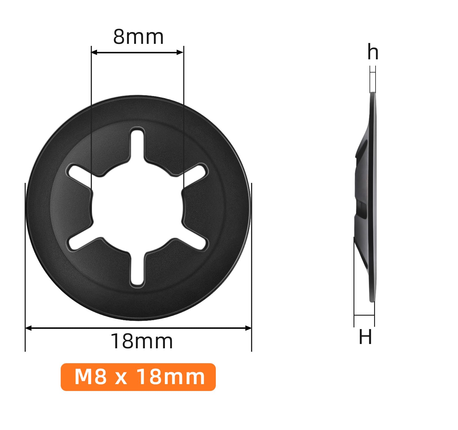 Snapklik.com : M8 Internal Tooth Star Lock Washers, Quick Speed Locking ...