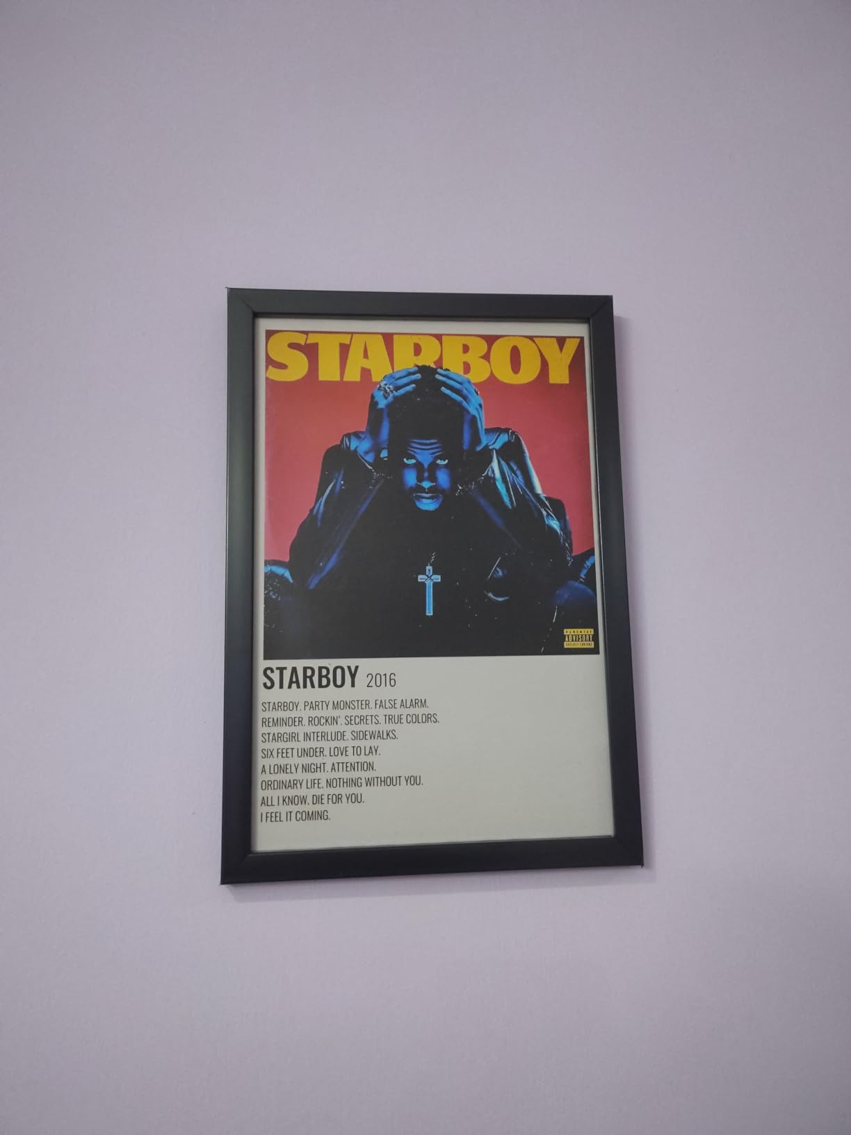 LAMIFRAME The Weeknd Starboy Wall Decoration Art Framed Poster, Matt ...