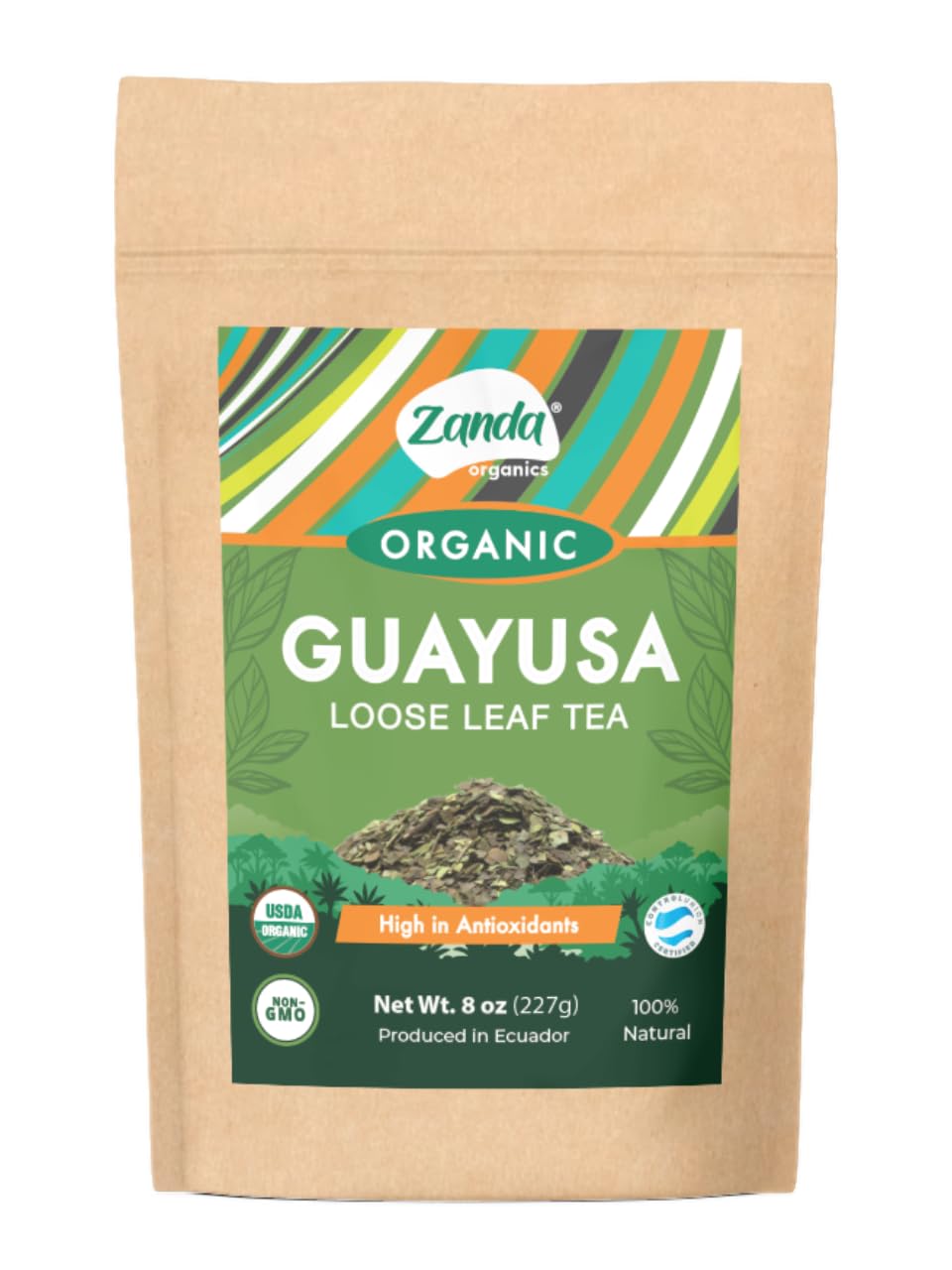 Amazon.com : Organic Guayusa Focus Tea (8oz) | Clean Energy Drink ...