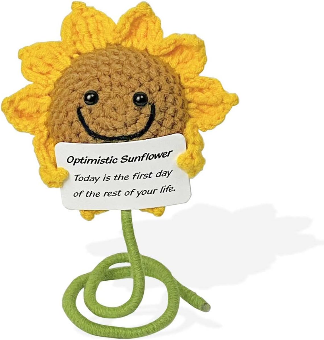 Amazon.com: Krinisou Positive Crochet Sunflower Gift for Women, Cute ...