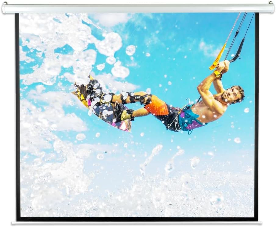 Amazon.com: Henf 92" Viewing Area Motorized Projector Screen 16:9 80" x ...