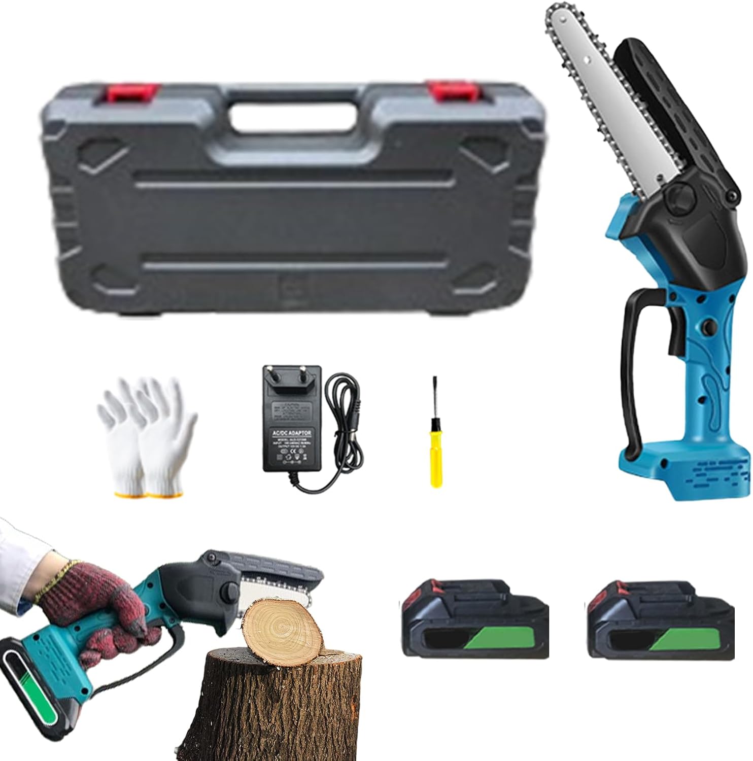 Amazon.com: Chainsaw Cordless,12" Handheld Electric Chainsaw,Chainsaw ...