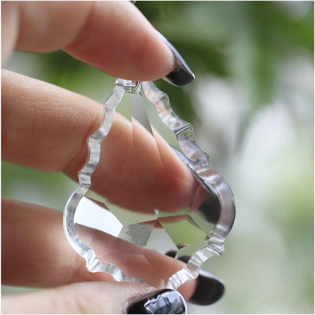 Amazon.com: ViLLeX Stained Glass Window Ganging 50mm Clear Color ...
