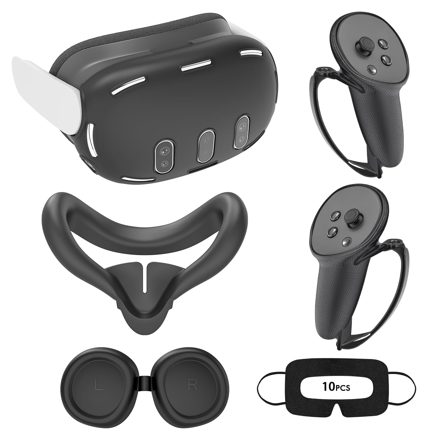 Relohas Deluxe 5 in 1 Silicone Accessories for Meta Quest 3, VR ...