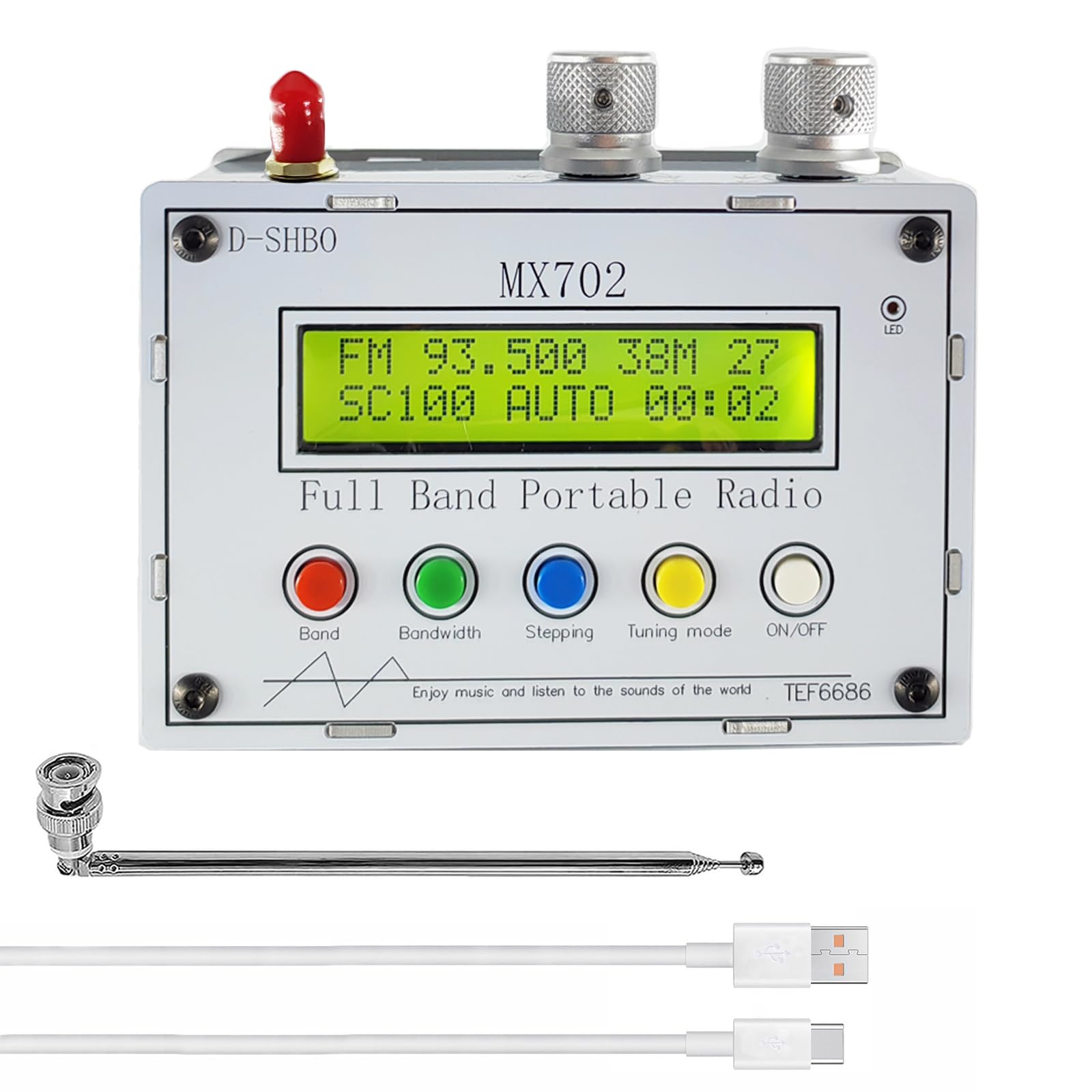 Snapklik.com : MX702 TEF6686 Portable Shortwave Radios Receiver LW/MW ...