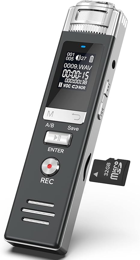 Amazon.com: 48GB Digital Voice Recorder, HoTiyan Digital Recorder with ...