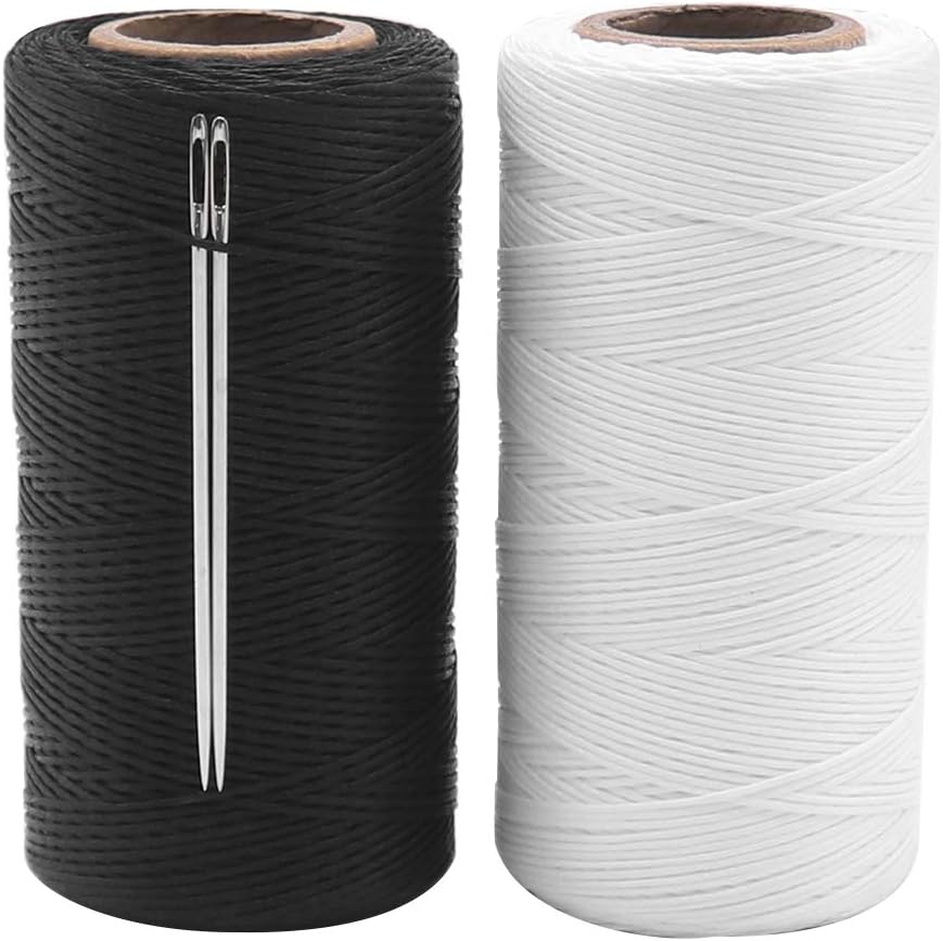 Amazon.com: Vivifying 1mm Waxed Thread, 284 Yard x 2 Rolls 150D Waxed ...