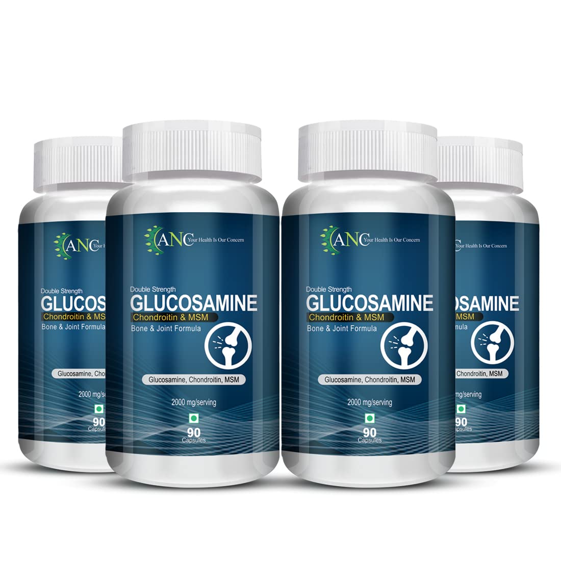 ANC Glucosamine 2000mg With Chondroitin & MSM For Joint Support ...