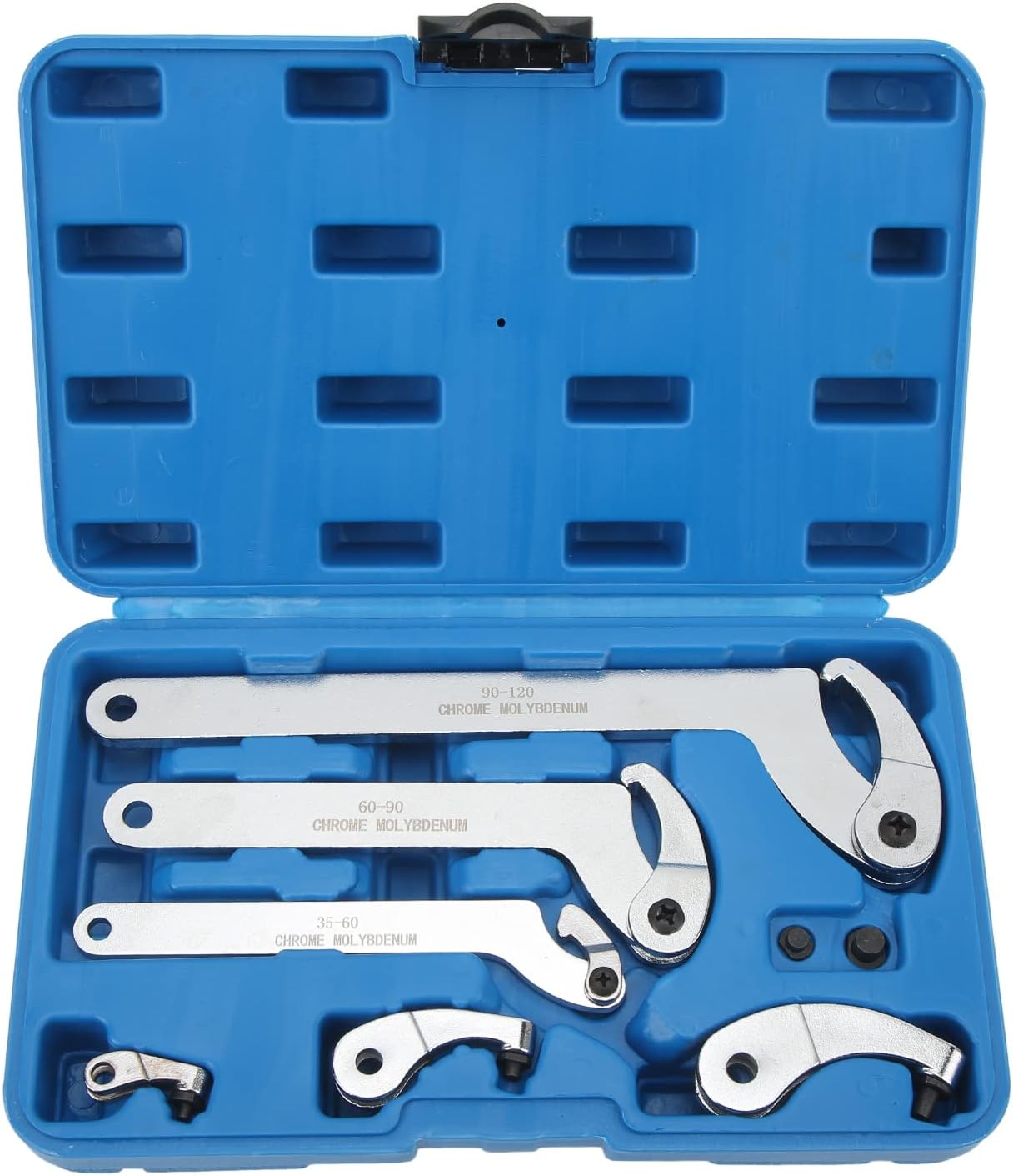 C Hook Spanner Wrench Set, 8 Pcs Adjustable Hook Wrench 35‑120mm C Hook ...
