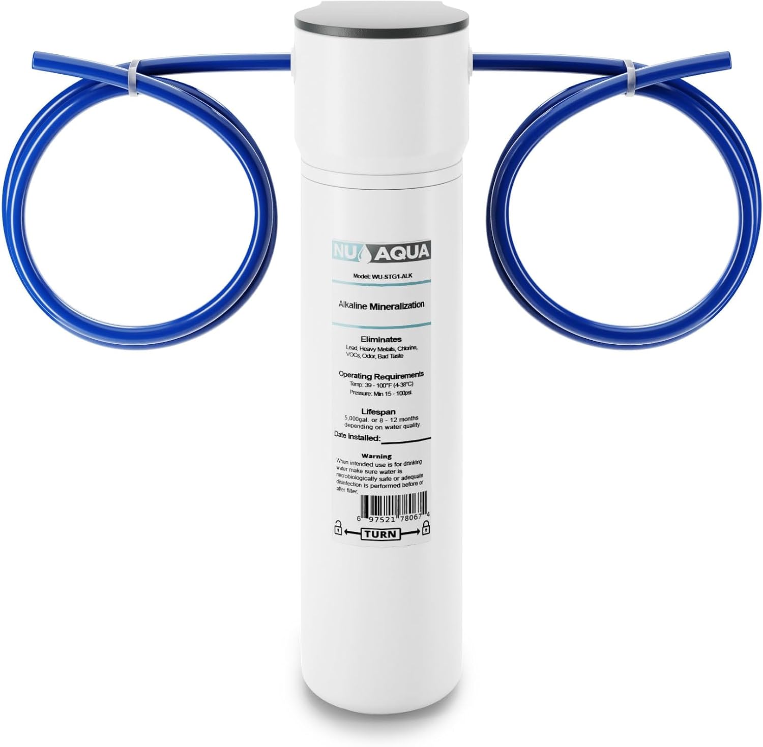 NU Aqua 1/4" Quick Connect High Capacity Inline Alkaline ...