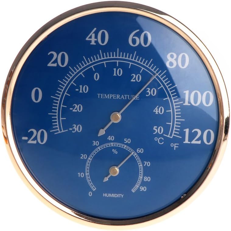 Amazon.com: Hoiert Large Round Thermometer Hygrometer Temperature ...