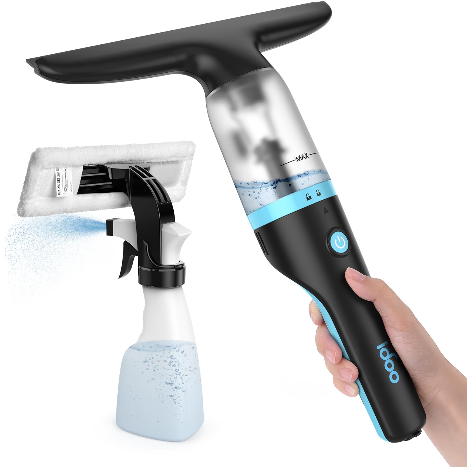 iDOO Window Vac, Cordless Window Vacuum, Rechargeable Window Cleaner ...