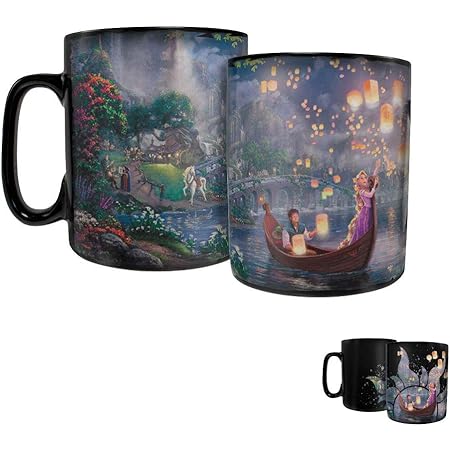 Amazon.com: Disney - Cinderella - Clock Strikes Midnight - Thomas Kinkade - One 11 oz Morphing ...