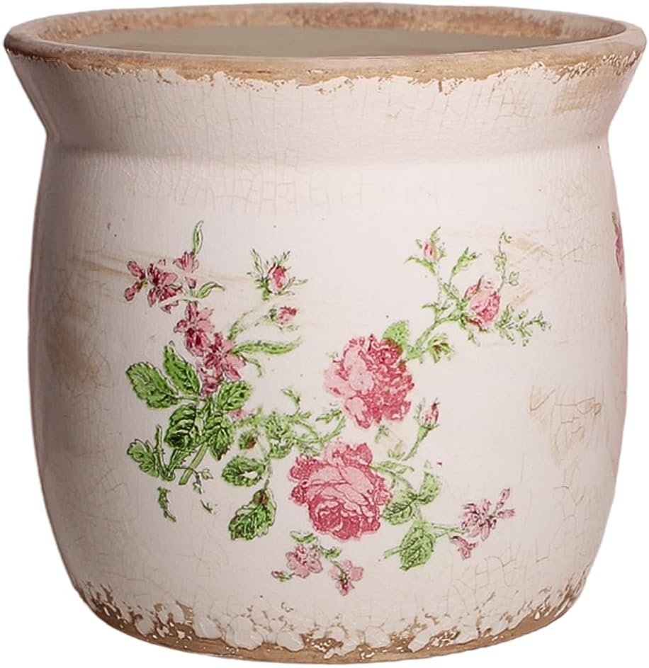 Amazon.com : Rustic Ceramic Pots for Plants, 6.21in. Vintage Crackle ...