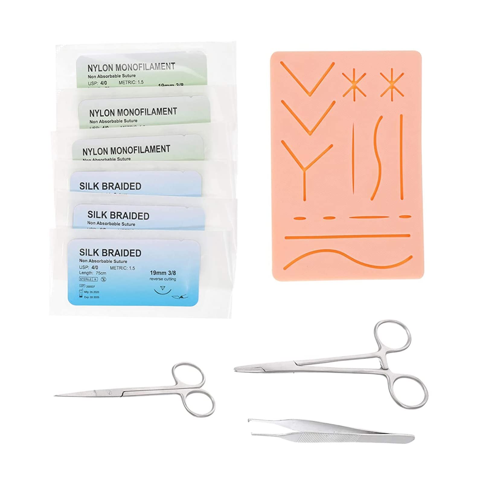 Buy Suture Practice Kit, Include Suturing Pad with Wounds, And Scalpel ...