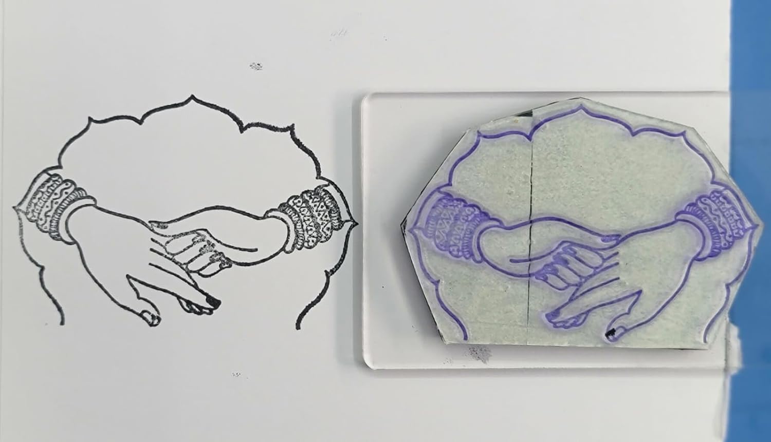 Stamp Shop Mehndi Supporting Tools Dulha dulhan Hand 001 : Amazon.in ...