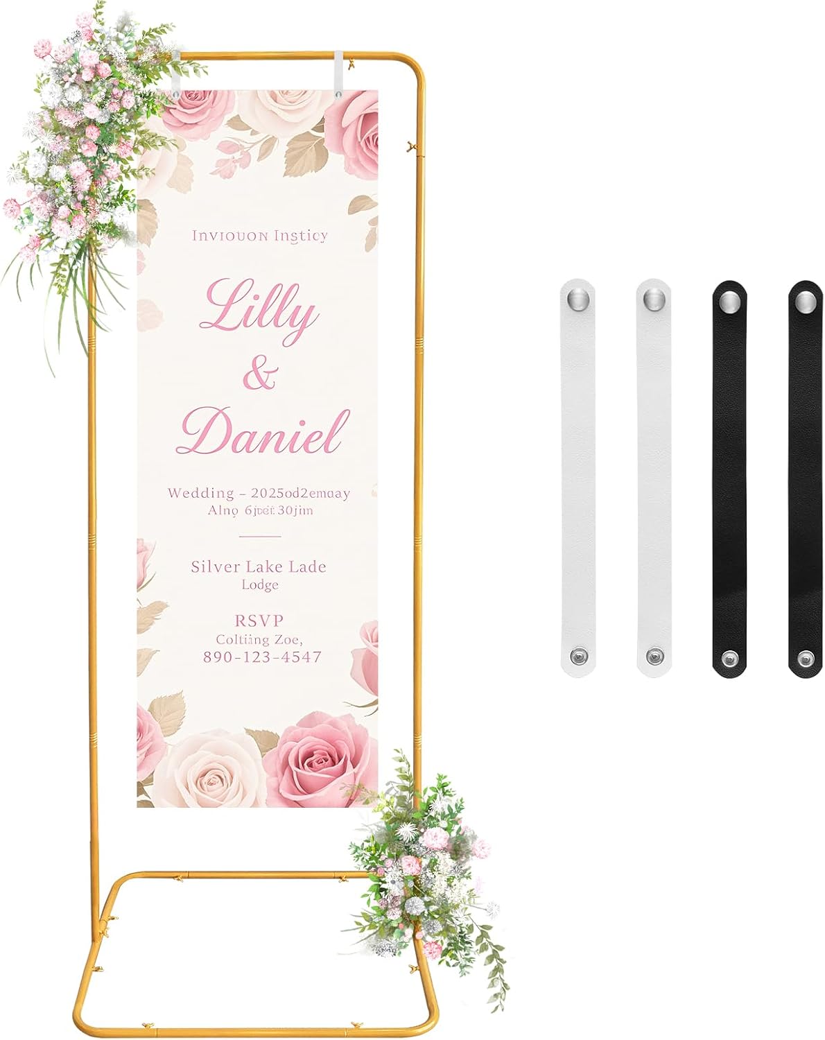 Amazon.com: IKULE Easel Stand for Wedding Sign Holder Metal Welcome ...
