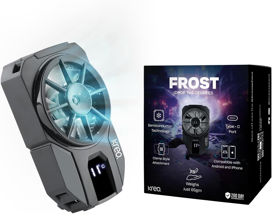 Kreo Frost Mobile Phone Cooler, Lightweight Mobile Cooler for Gaming ...
