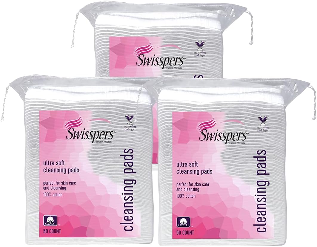 Amazon.com: Swisspers Premium Ultra Soft Cleansing Pads – 50 Count ...