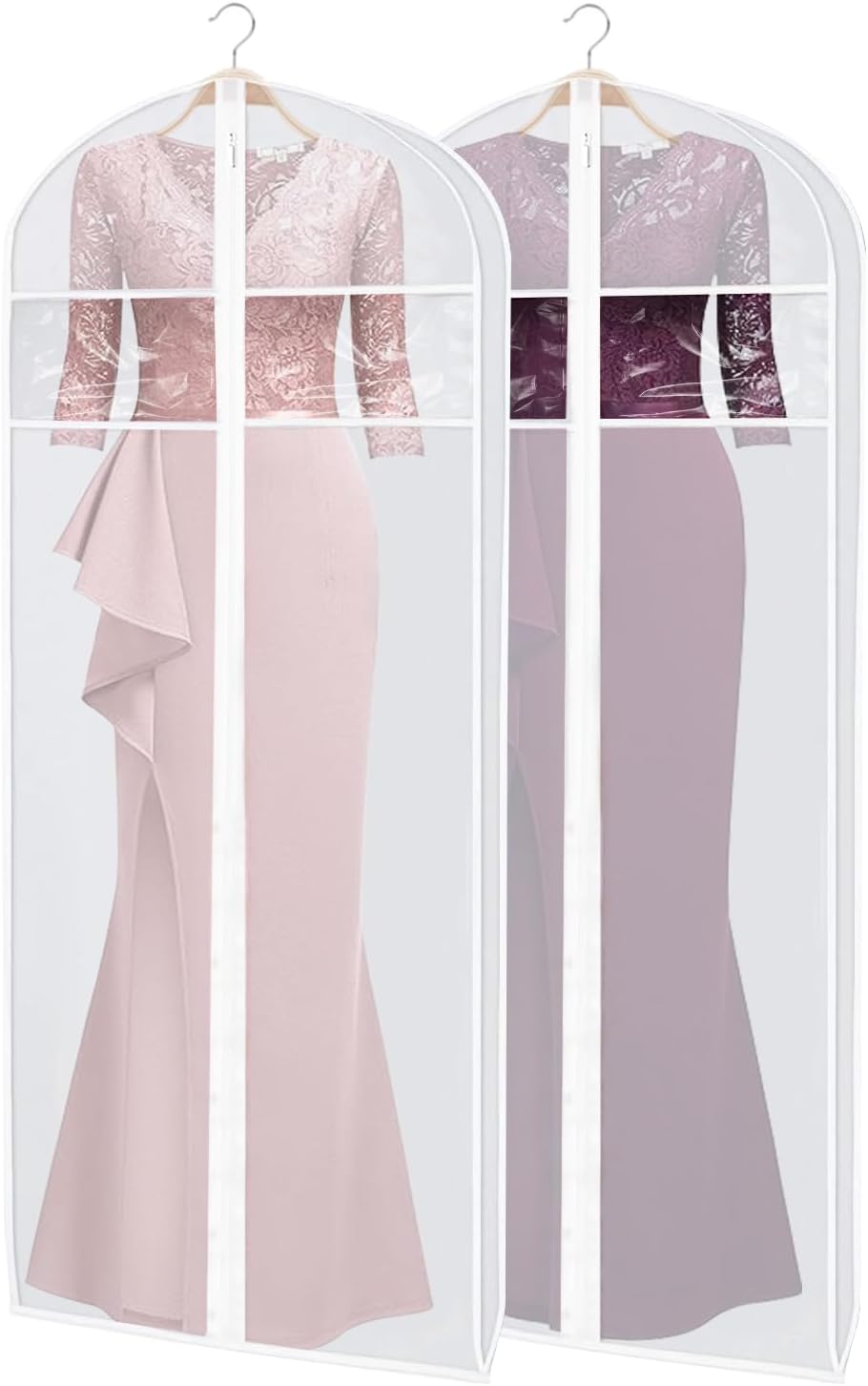 Amazon.com: Wellong Dress Bags, Long Dress Garments Bags with Clear ...