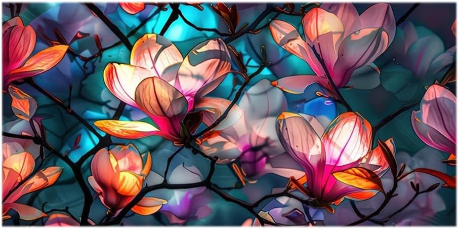 Amazon.com: JOONOR Retro Magnolia Sunroof Film,Stained Glass Decals ...