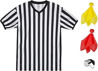 Amazon.com: Referee Shirt Womens Men Referee Costume 4pc with Umpire ...
