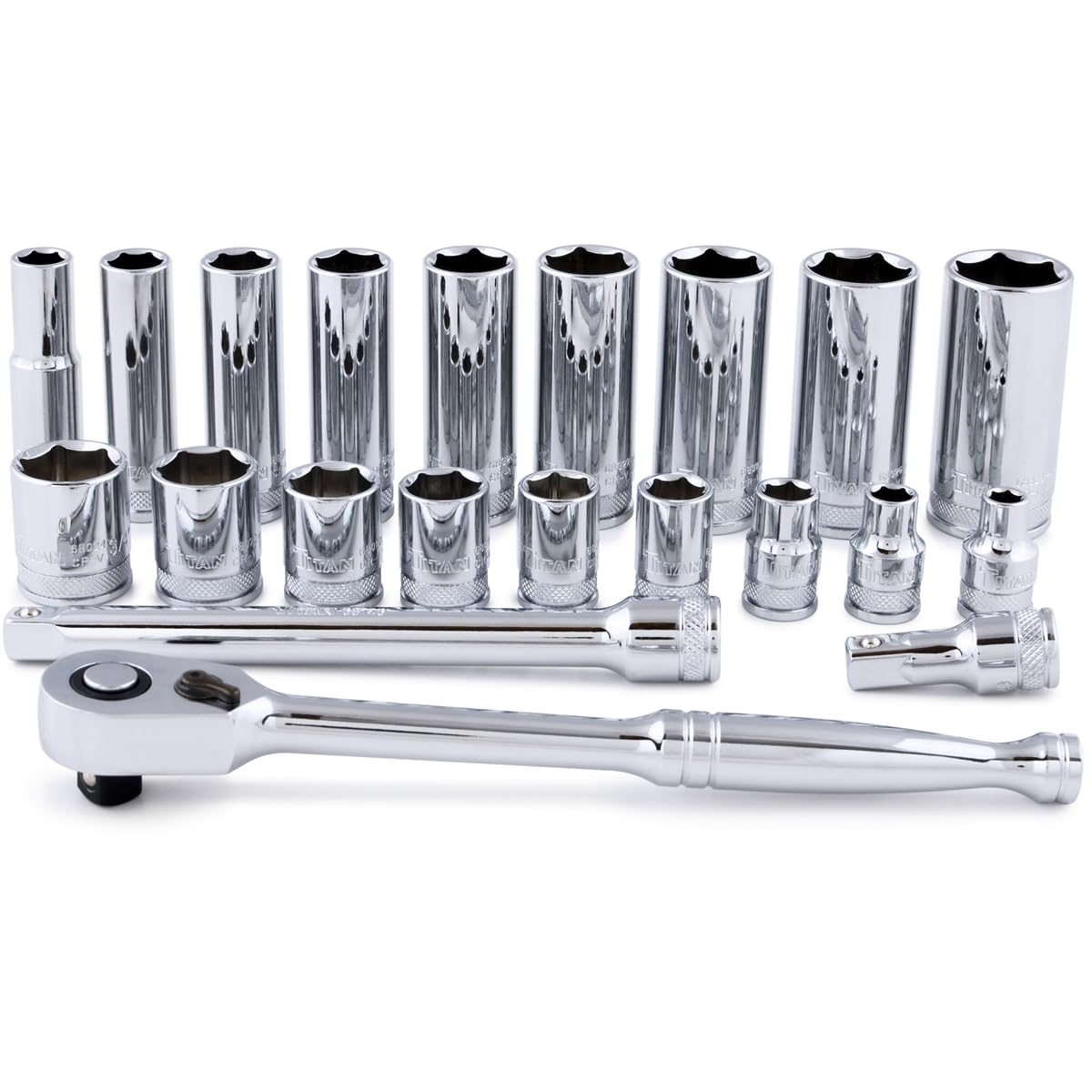 Amazon.com: Titan TIT68001 3/8" Drive Fractional Socket Set, 21 Piece ...