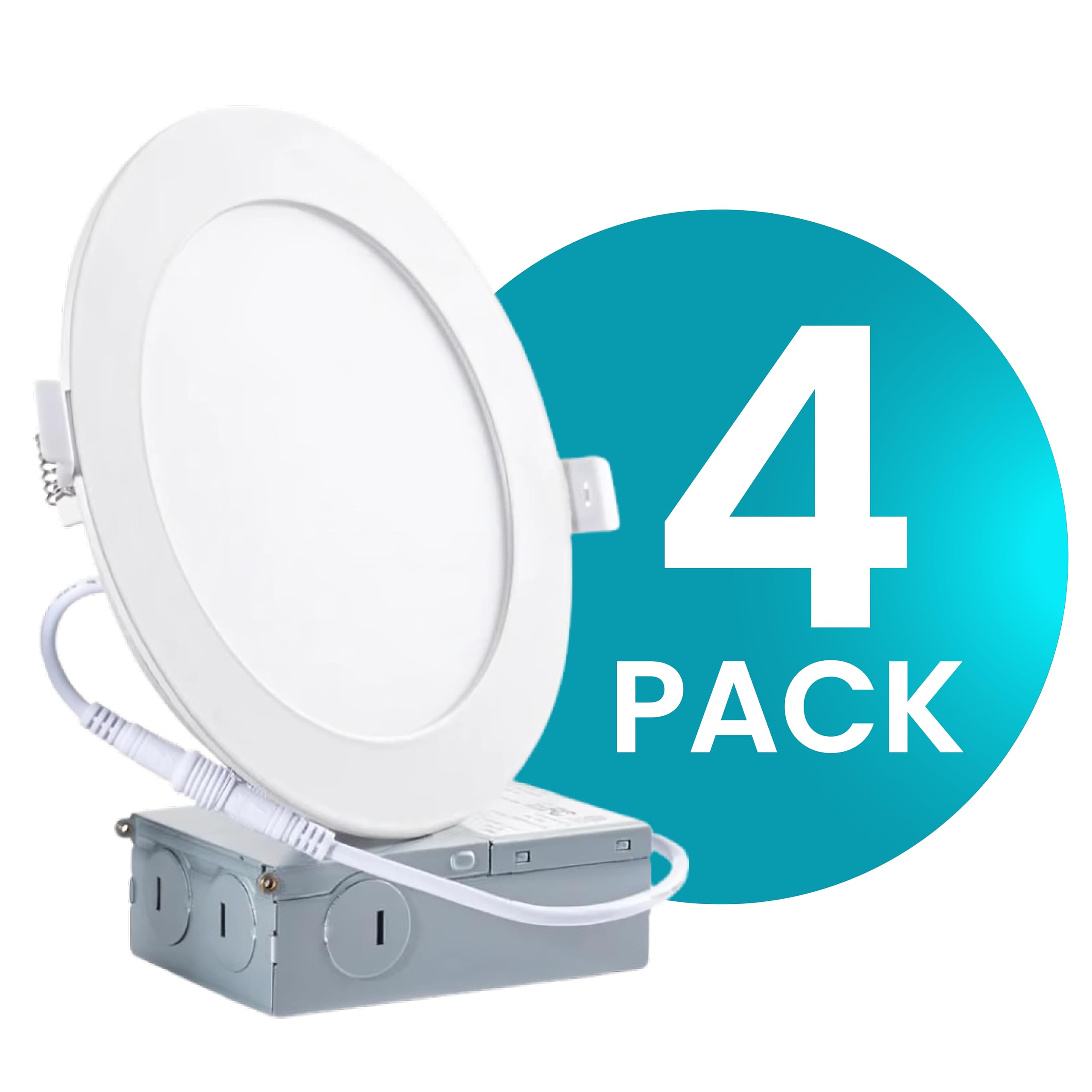 Star Light 4Inch LED Recessed Slim Pot Light With Junction Box, Ultra ...