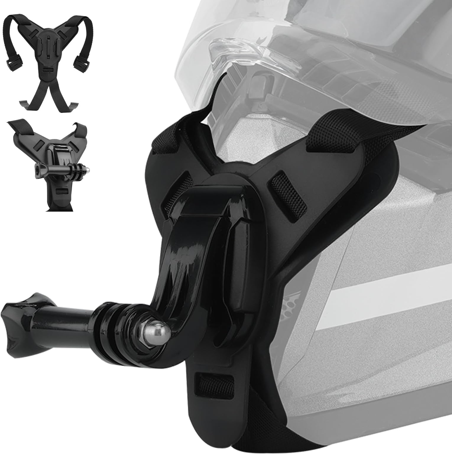 Amazon.com: Helmet Mount Chin Strap Clamp for GoPro Insta360 Motorcycle ...