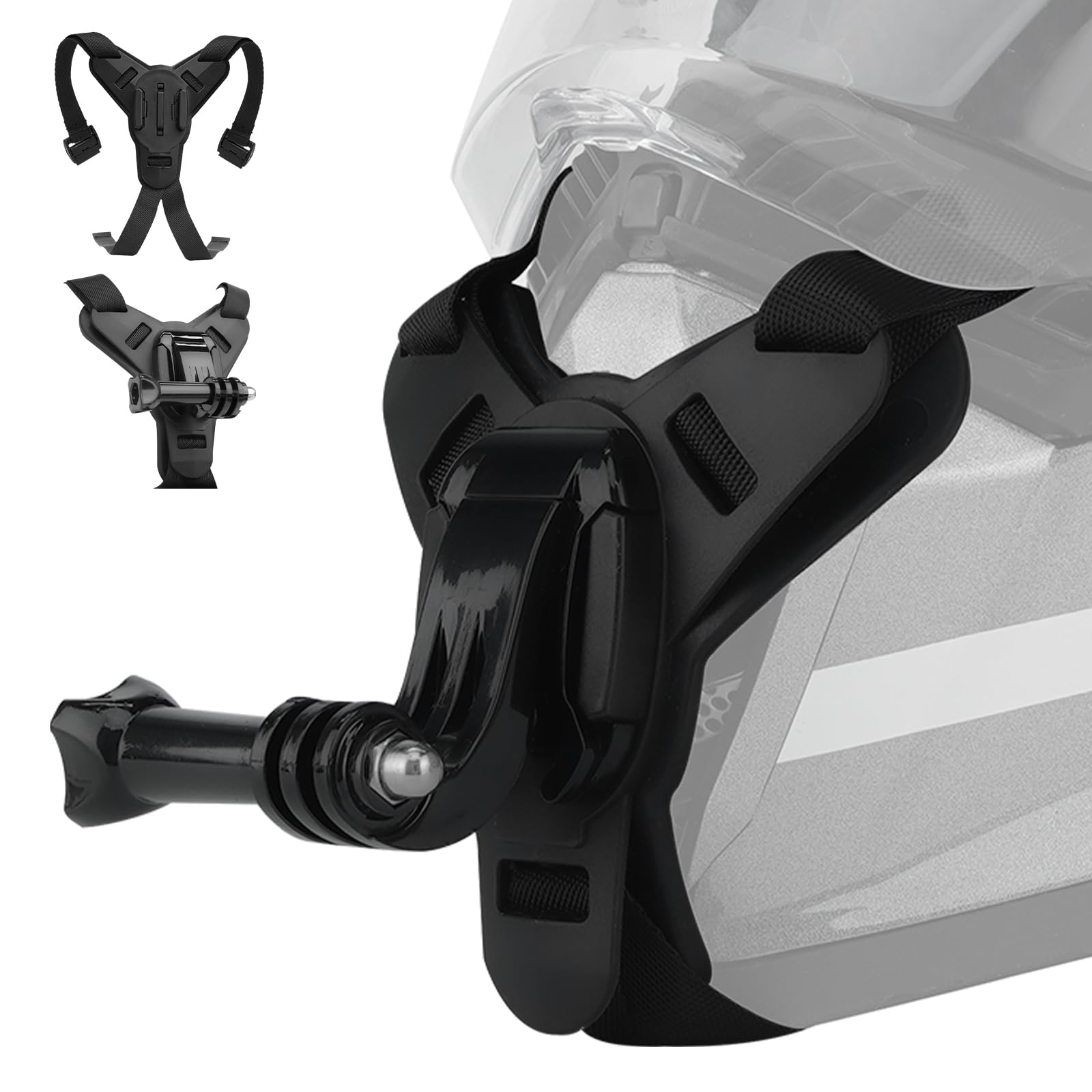Amazon.com: Helmet Mount Chin Strap Clamp for GoPro Insta360 Motorcycle ...