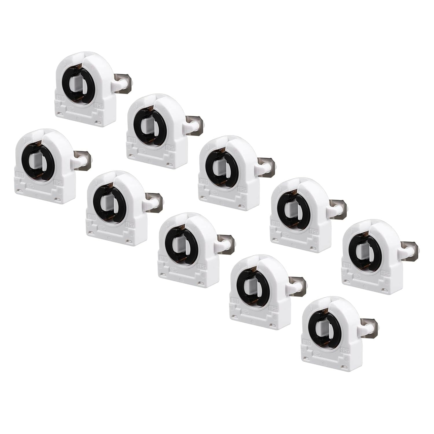 YOKIVE 10 Pcs Fluorescent Light Holder, T8 Lamp Socket G13 Base Non ...