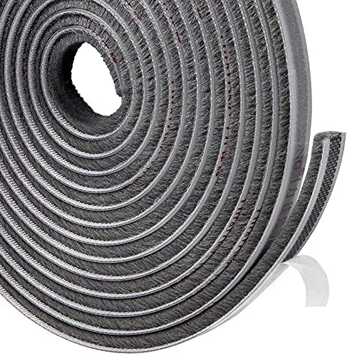 Krivon Adhesive Brush Weather Stripping for Sliding Doors and Windows ...