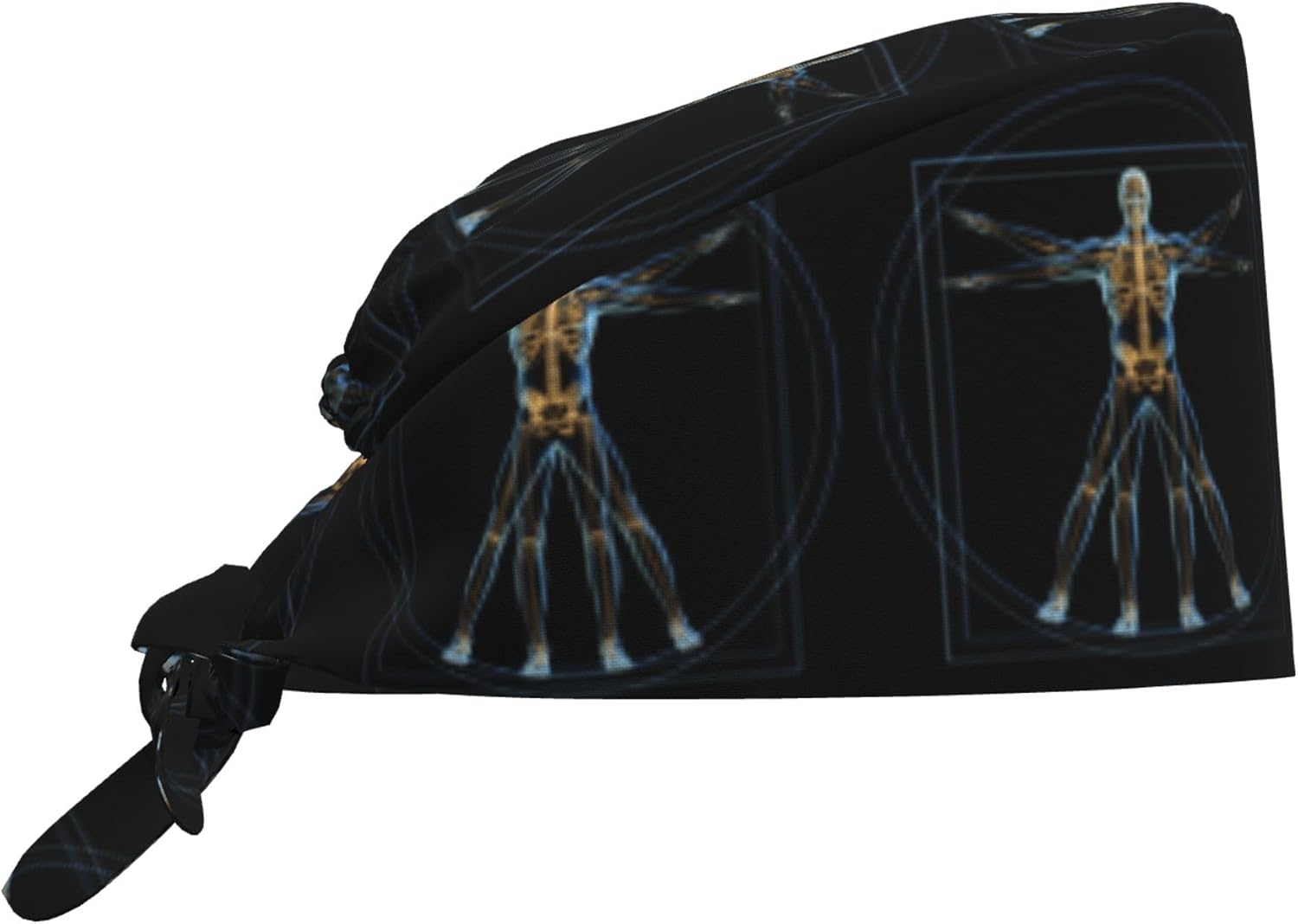 Body Skeleton Vitruvian Man Davinci Working Cap Scrub Cap with ...