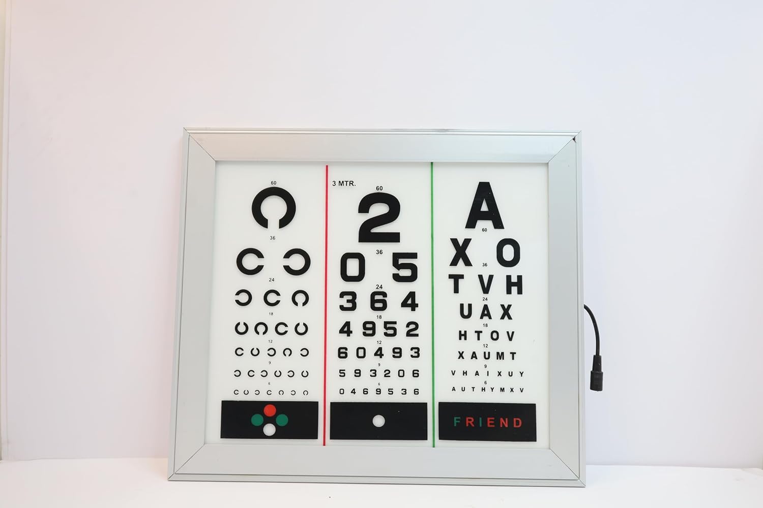 Vision Chart 3-Section by Matronix for Optometrist - Accurate Eye ...