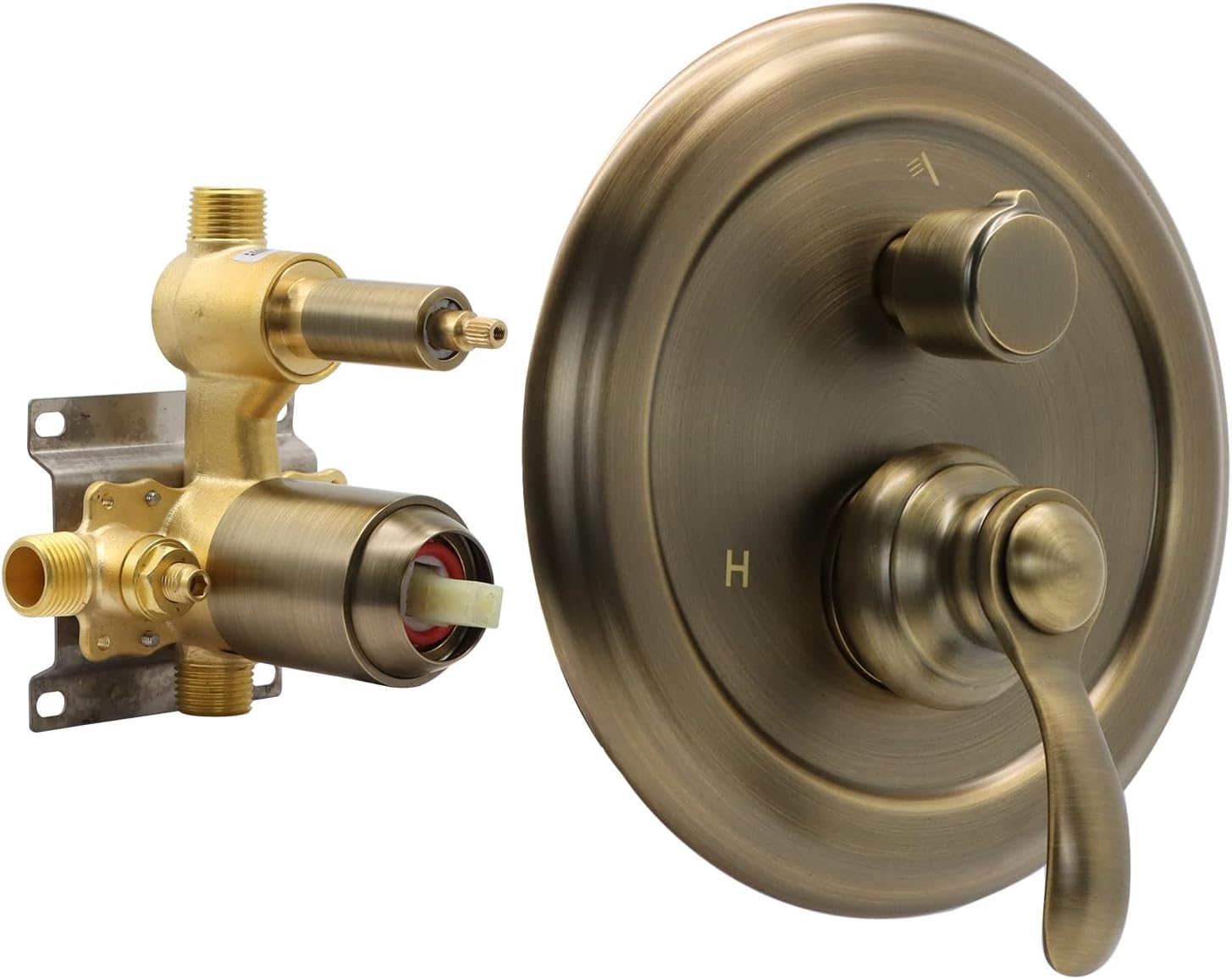 Homekicen 2-Way Shower Diverter Valve Replacement, Pressure Balancing ...