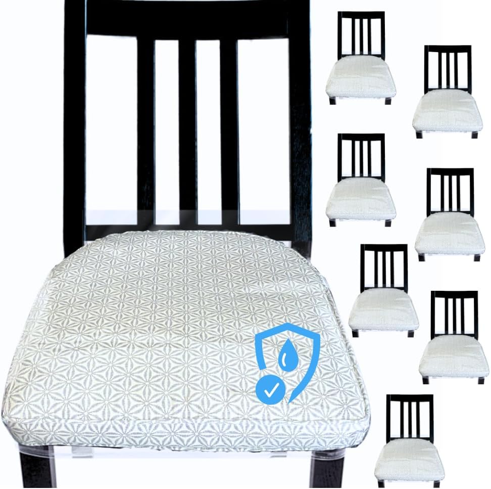 Amazon.com: Evelots Plastic Dining Room Chair Seat Covers Protector- 8 ...
