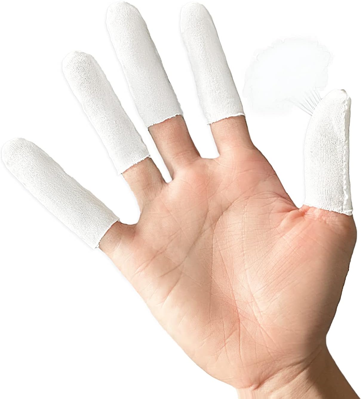Amazon.com: 100 Pcs Cotton Finger Cots, Cloth Finger Cots Finger Toe ...