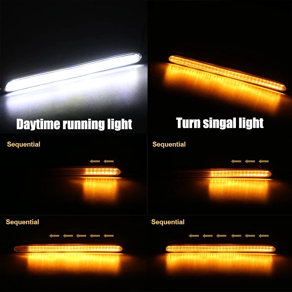 Snapklik.com : YSY Led Car DRL Daytime Running Lights Strip Waterproof ...