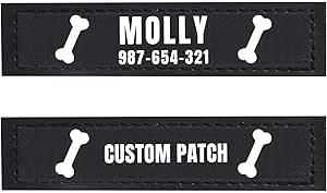 Amazon.com: LOFART Custom Name Patch Personalized Patch 2 Pieces Dog Vest Patches with Custom ...