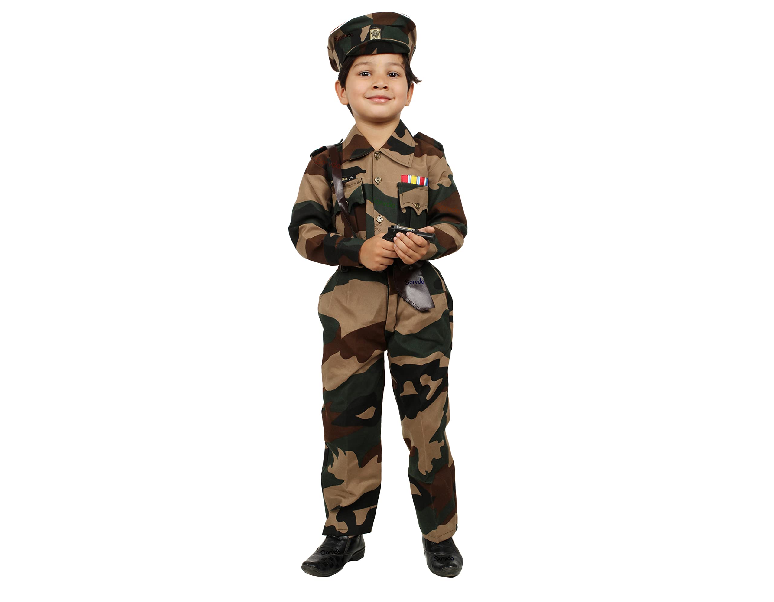 Buy Sarvda Army & Costume With Accessories for Kids | Indian Force Army ...