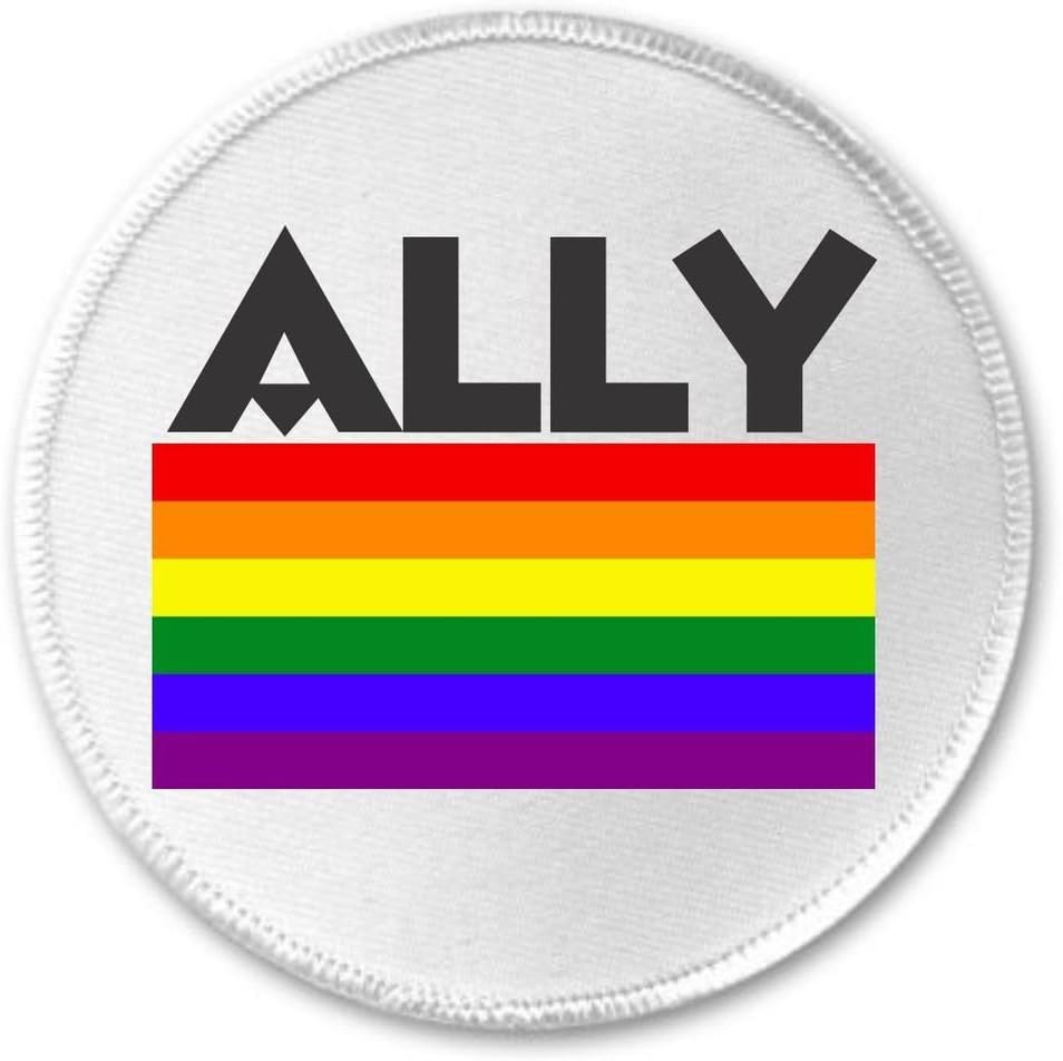 Amazon.com: ALLY (LGBT Lesbian Gay Pride Flag) 3" Sew On Patch Straight ...