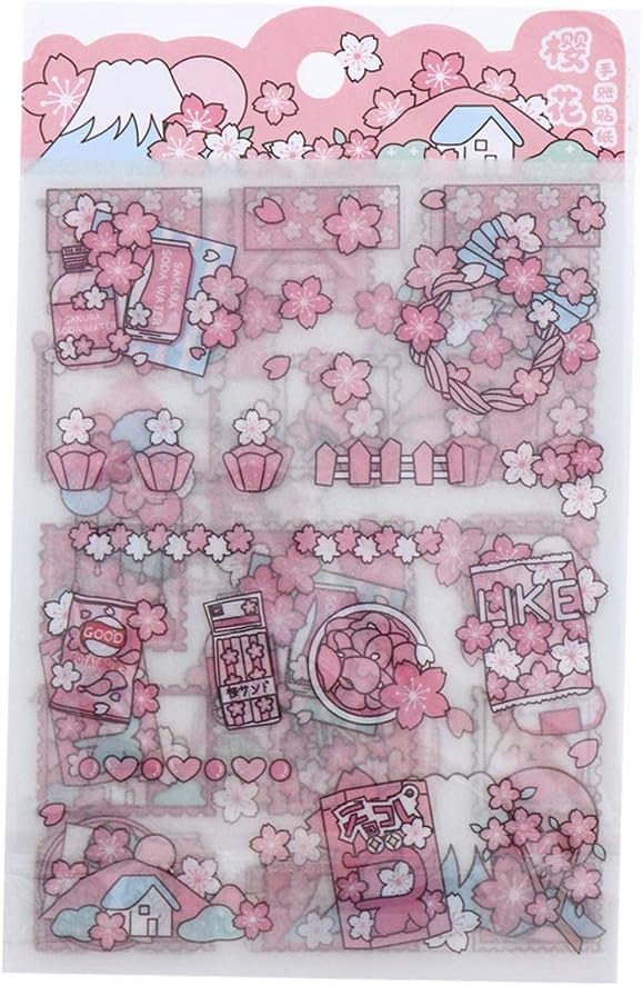 Amazon.com: Cute Pink Stickers for Water Bottles, Kawaii Aesthetic ...
