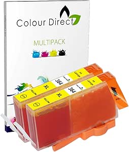 2 X Yellow Colour Direct Compatible Ink Cartridges Replacement For HP ...